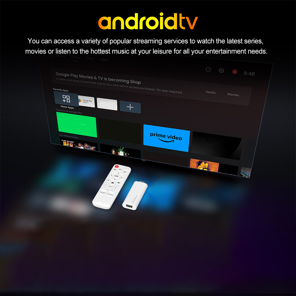 AU Android 14.0 TV Stick 4K Allwinner H313 Quad Core Com Controle Remoto [livesport.br] | Shopee ...