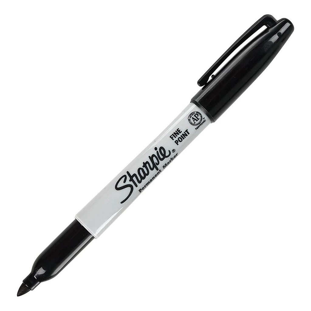 CANETA SHARPIE FINE PERMANENTE PRETO | Shopee Brasil
