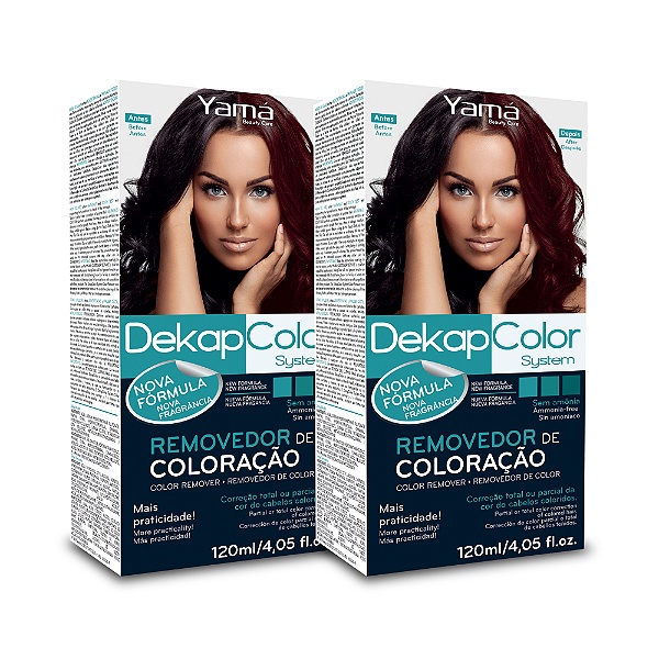 Removedor de Coloração de Cabelo Dekap Color Yama 120ml C/2 Unidades ...