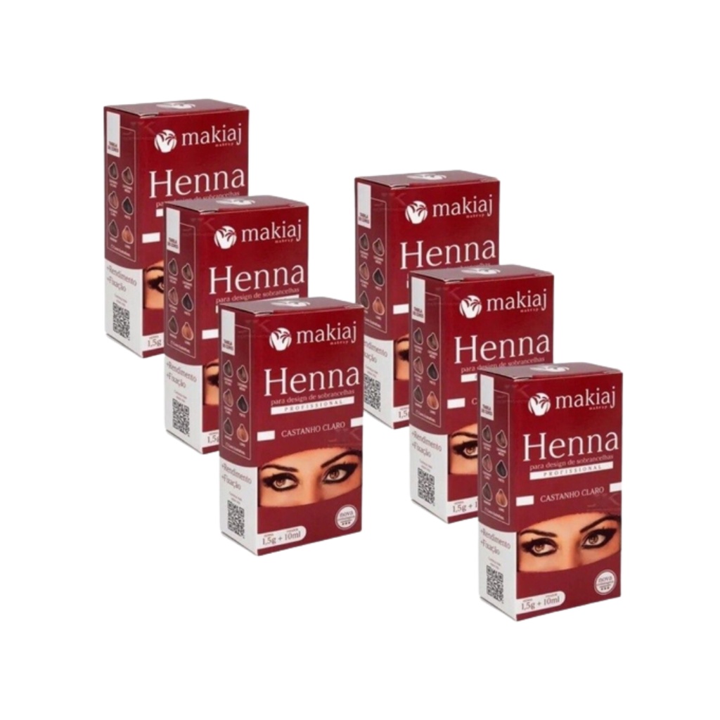 KIT 4 HENNA SOBRANCELHAS MAKIAJ ALTO RENDIMENTO E FIXAÇÃO RENA ORIGINAL ...