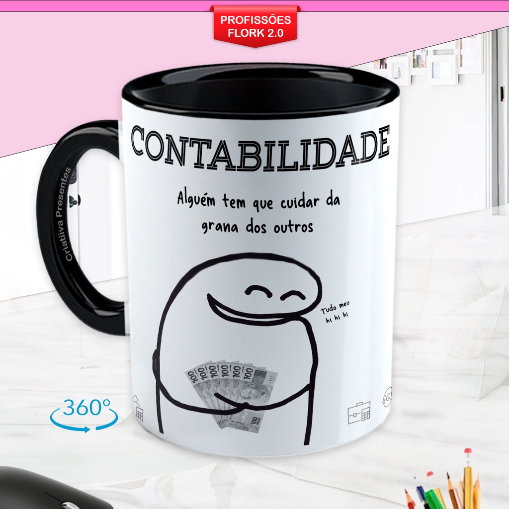 Caneca Personalizada Porcelana Contabilidade Contador Contadora ...