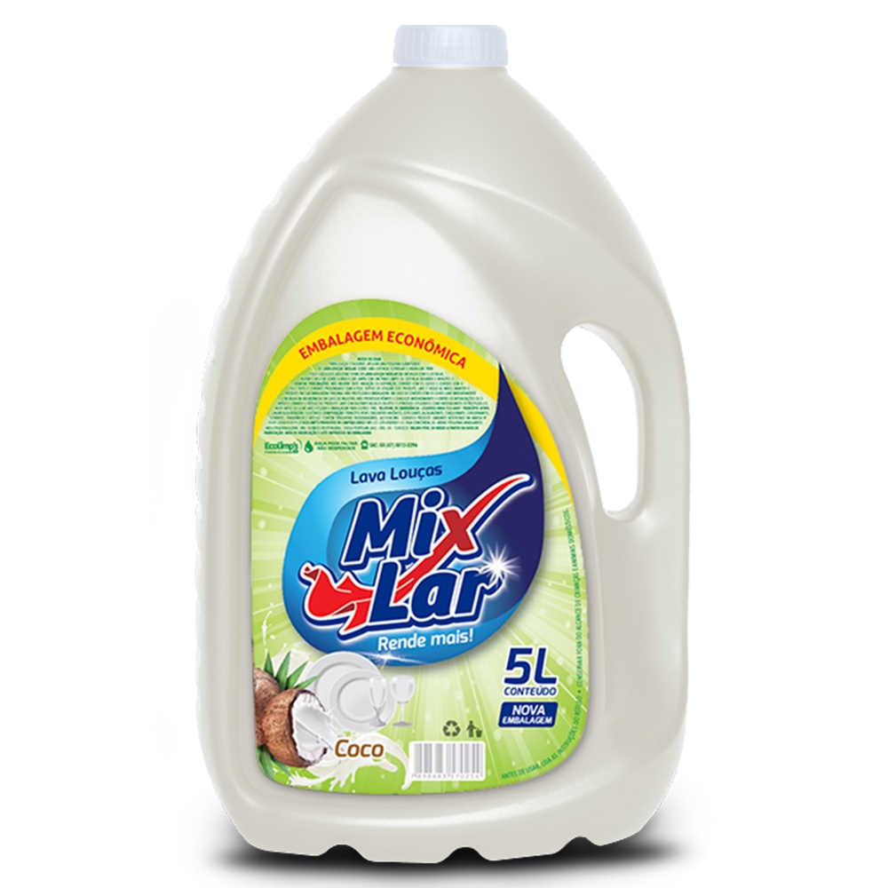 Detergente Líquido Lava Louça Coco Mix Lar - 5l | Shopee Brasil
