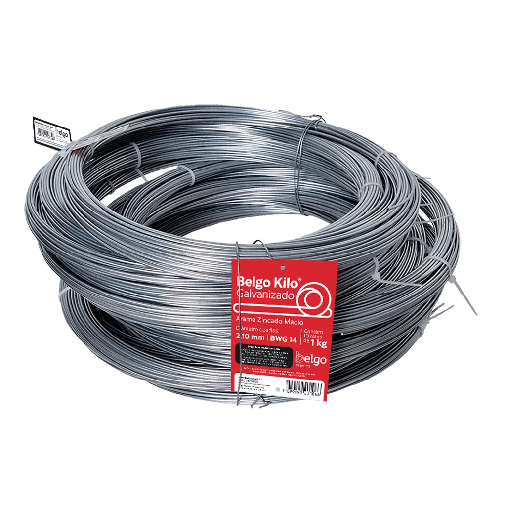 Arame galvanizado Belgo Kilo 2,10 - 1kg | Shopee Brasil