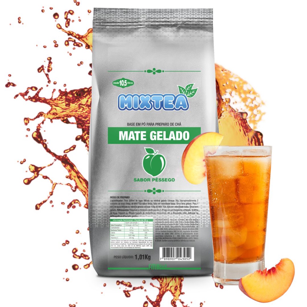 CHÁ MATE GELADO - MIX TEA PÊSSEGO 1KG - 1 UNIDADE | Shopee Brasil