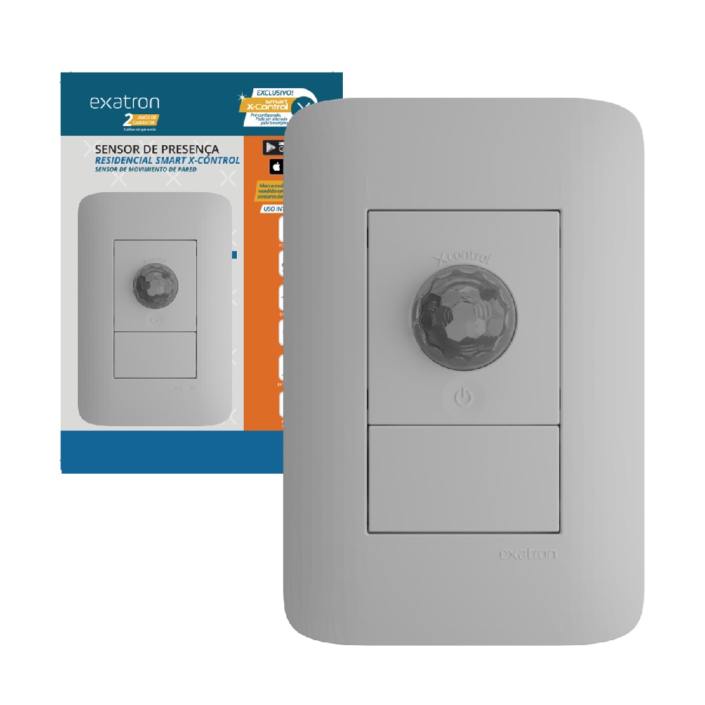 Kit 4 Sensor Presenca Residencial 4x2 Fotocelula Smart X-Control ...