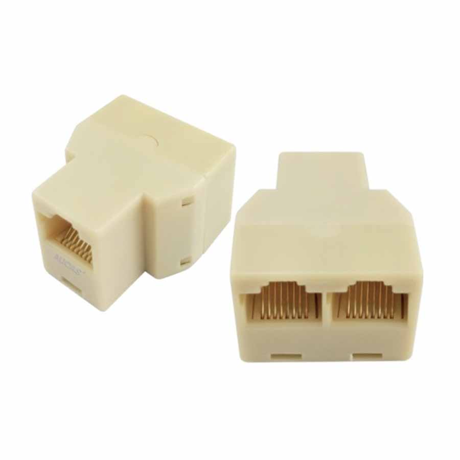 Conector RJ11 duplo emenda 2 RJ11 para 1 rj11 femea 6 vias linha ...