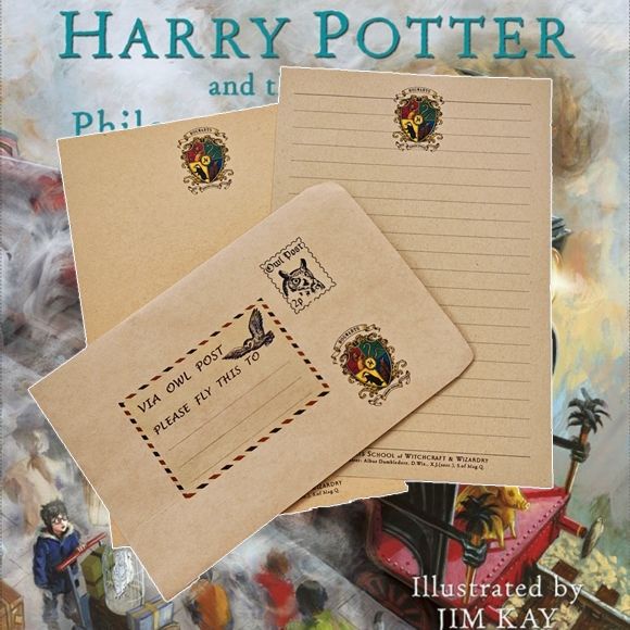 Papel de carta Harry Potter Self - Envelope retro Cowhide feito em ...