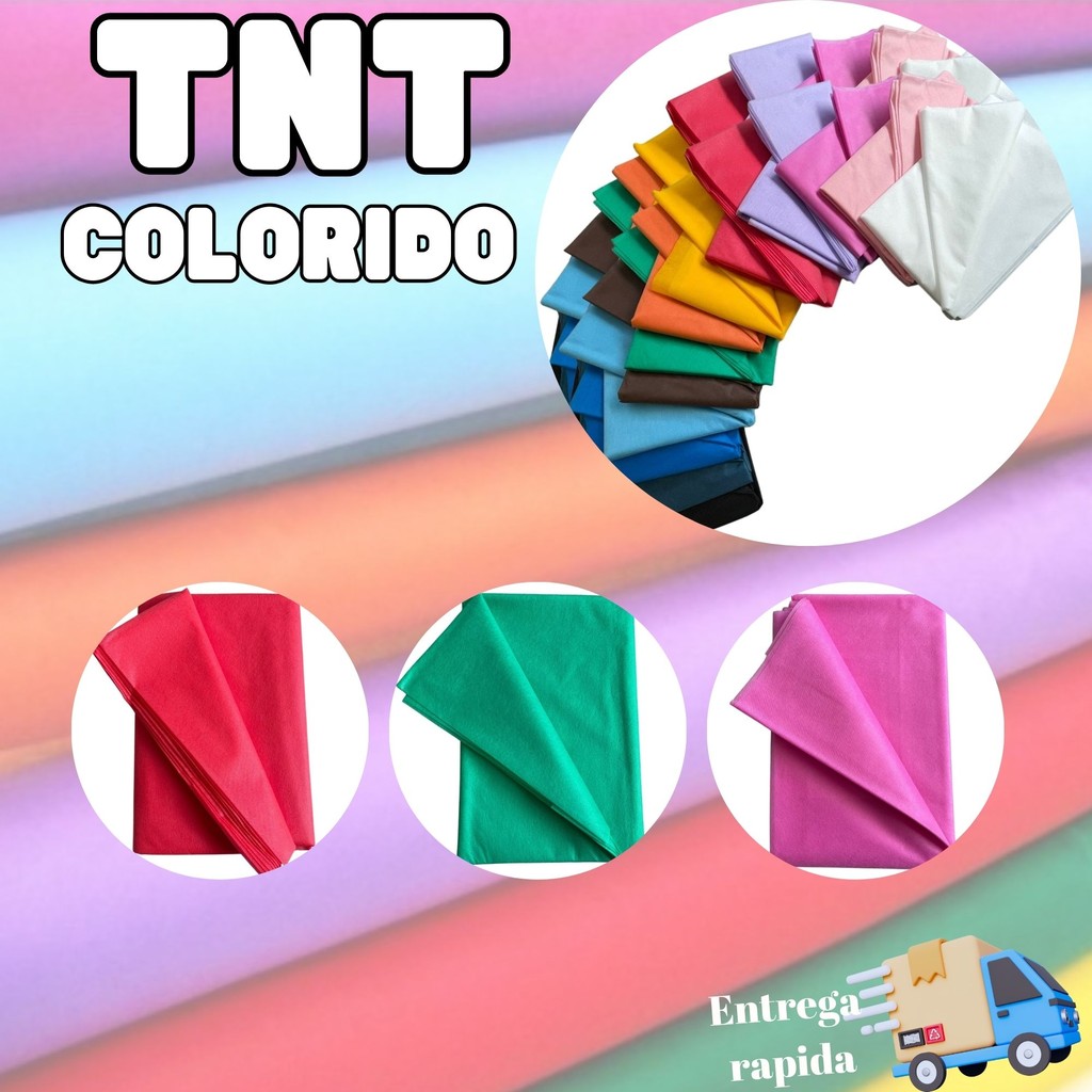 Tnt Colorido - 2 Metros Escolha Cor Decoraçao Fundo Paisagem | Shopee ...