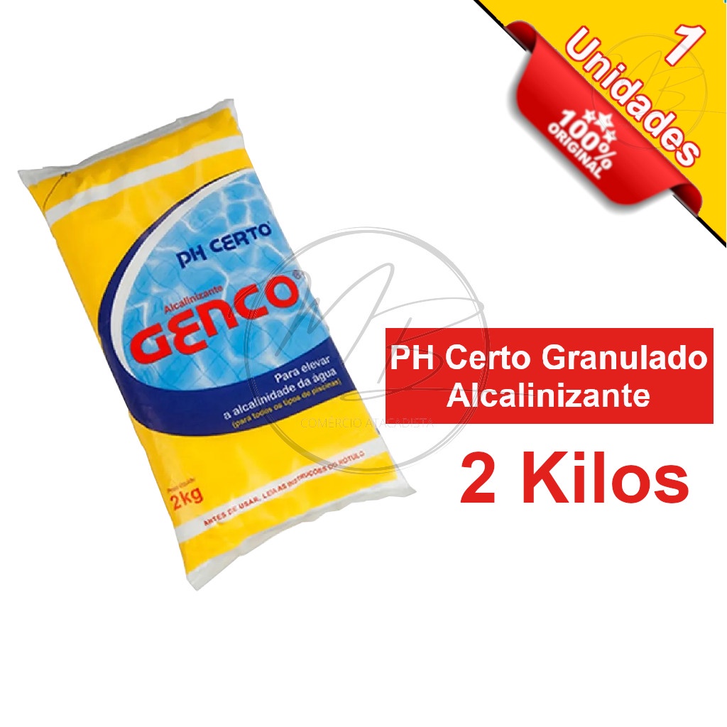 pH CERTO Granulado Alcalinizante 2kg GENCO | Shopee Brasil
