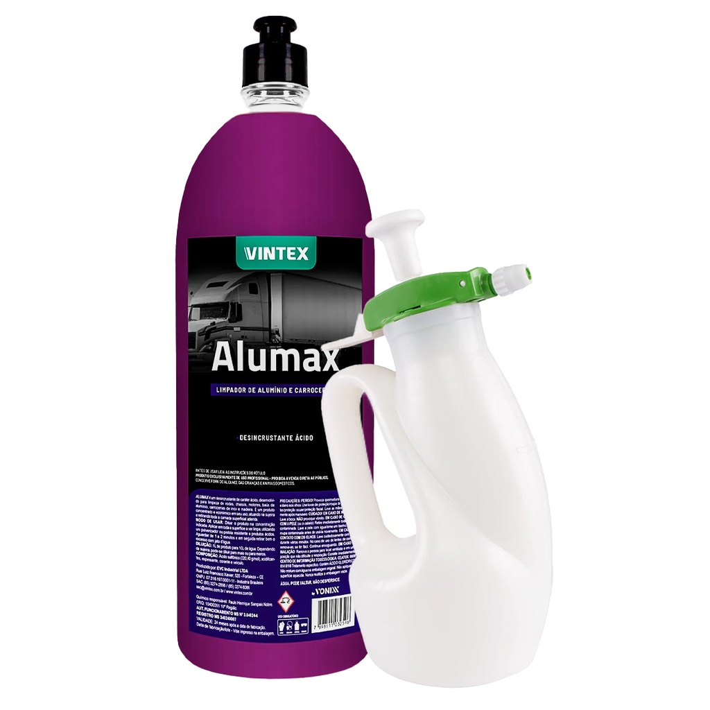 Kit Alumax Limpador de Aluminio e Carrocerias (1,5L) Vintex ...