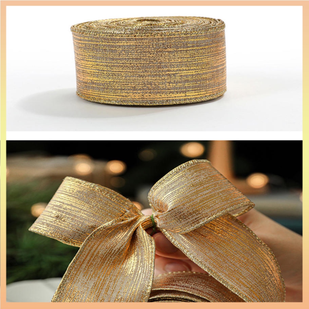 Novo Pano De Natal Gold Shallot Fita Powder Decorativo Material De Arco ...