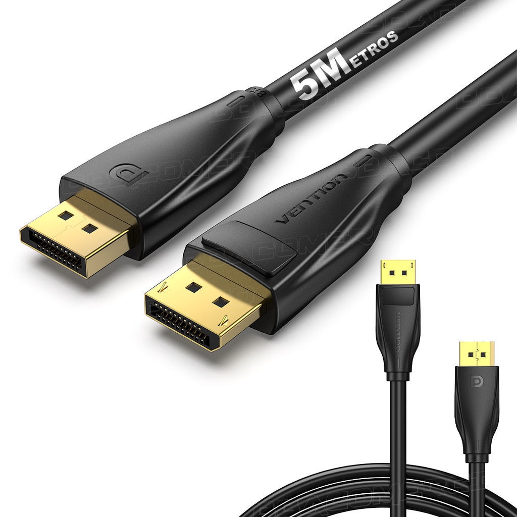 Cabo Displayport 8k 3D 240Hz Ultra High HD 5 Metros Vention | Shopee Brasil
