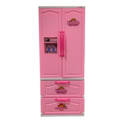 Mini Geladeira Duplex Infantil 2 Portas Brinquedo C/ Divisória Rosa ...