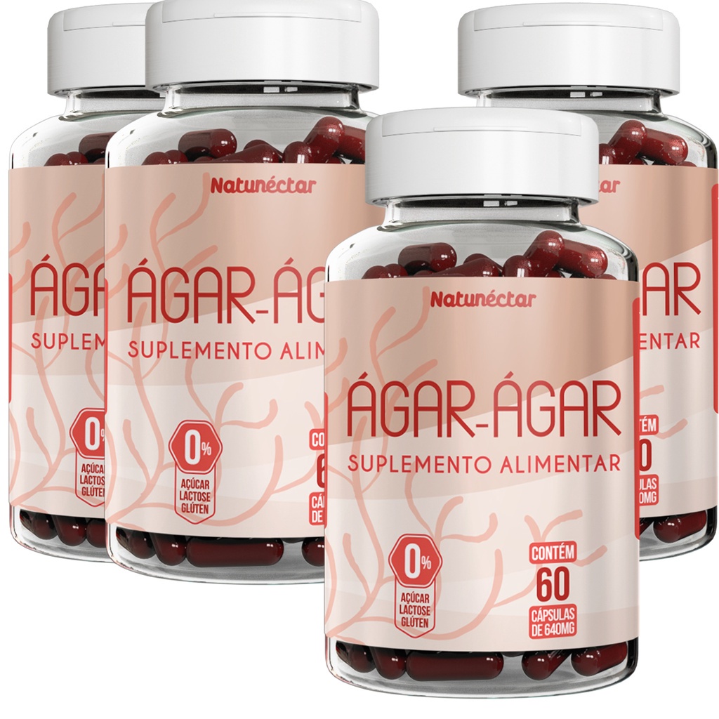 Kit Agar Agar Origem Vegetal Original Natural Suplemento Alimentar ...