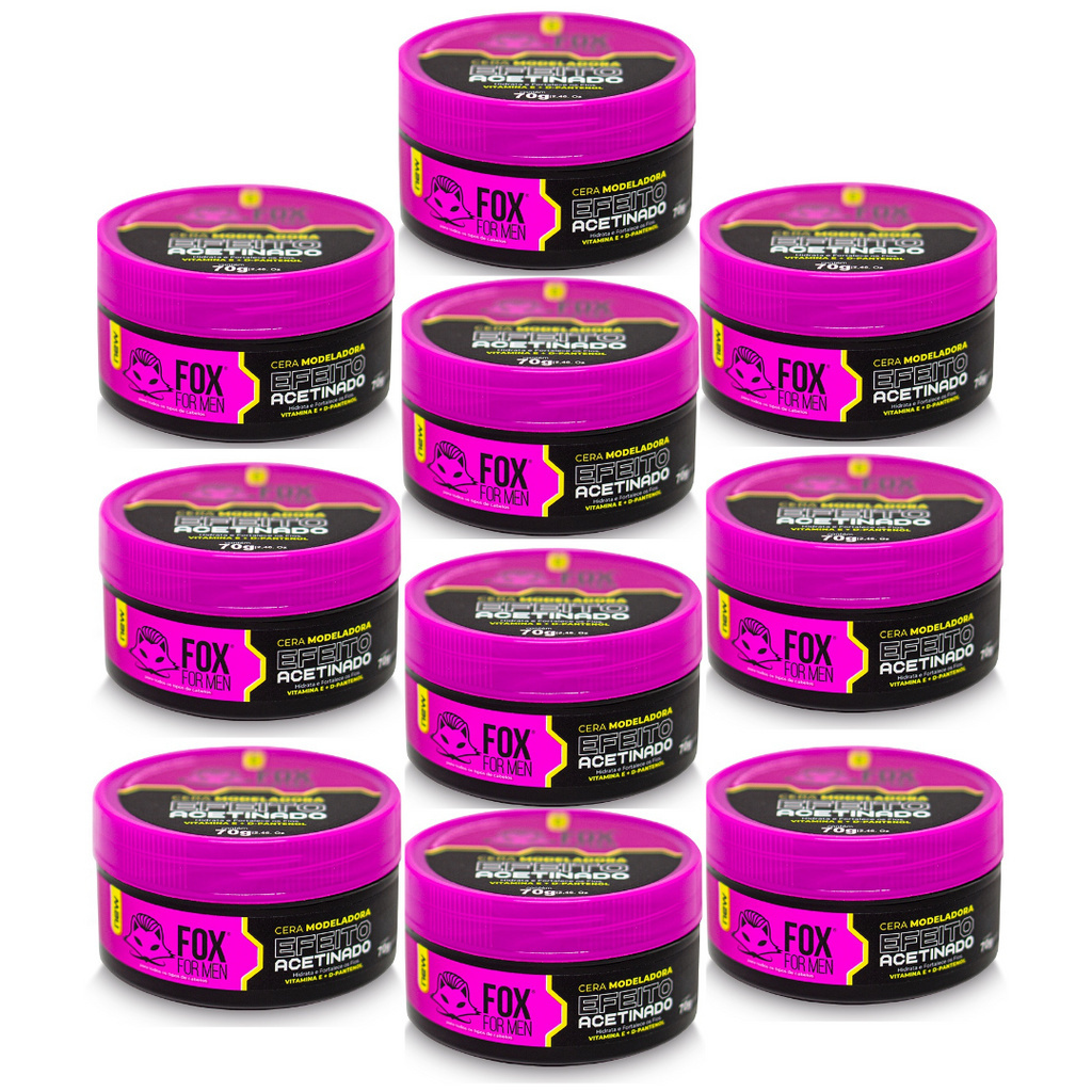 Cera Modeladora Efeito Acetinado 70g Fox For Men 10 unidades | Shopee ...