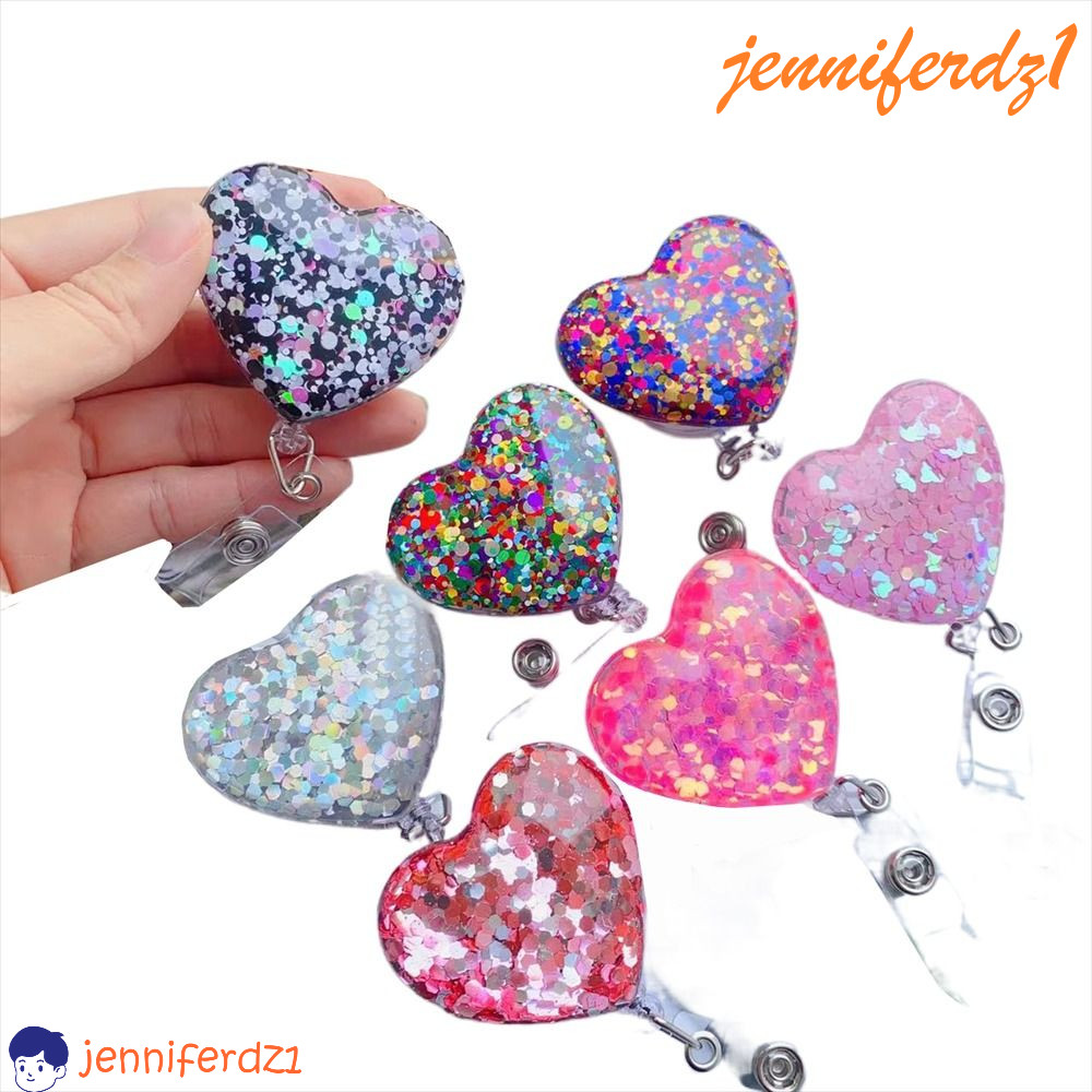 JENNIFERDZ1 Porta Crachá Retráctil , Carretel De Enfermeira Glitter ...