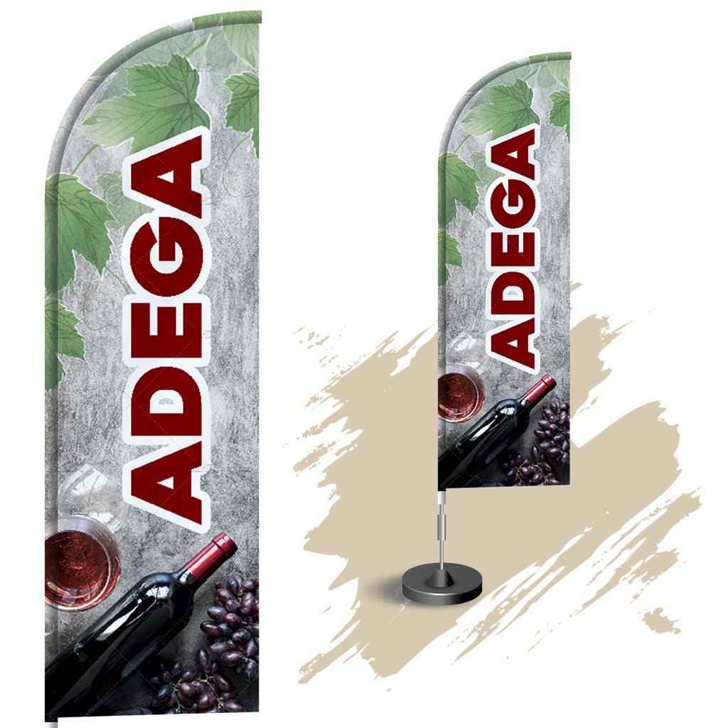 Wind Banner Dupla Face 3mt Completo Personalizado Adega | Shopee Brasil