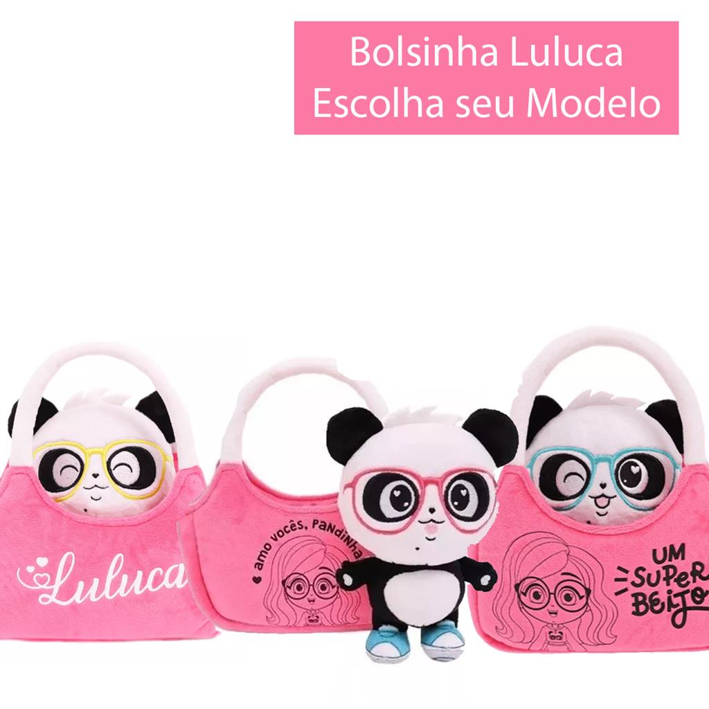 Pelucia Panda Pandinha na Bolsinha Luluca Urso Ursinho panda | Shopee ...