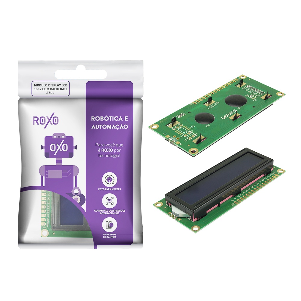 Display Tela Lcd 16x2 1602 Backlight Azul - RoXo | Shopee Brasil Display Tela Lcd 16x2 1602 Backlight Azul - RoXo | Shopee Brasil