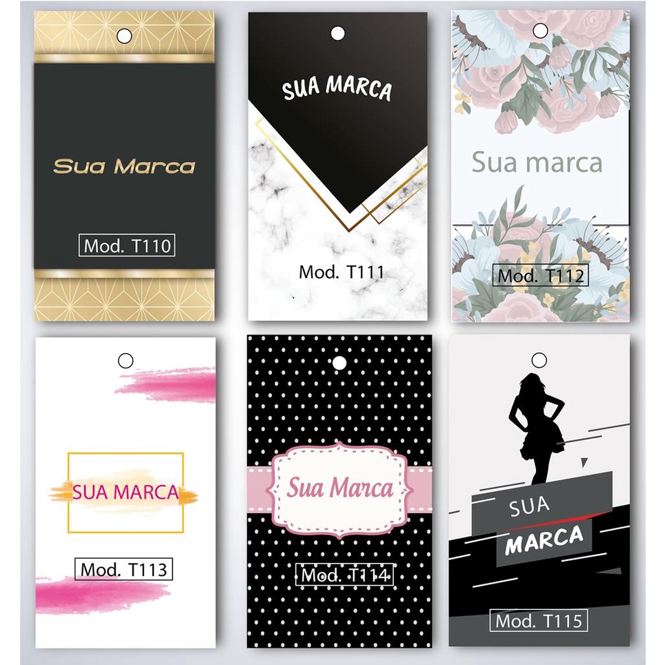 3.000 Tag de Roupas Etiquetas Personalizadas com Logo Marca Acabamento ...