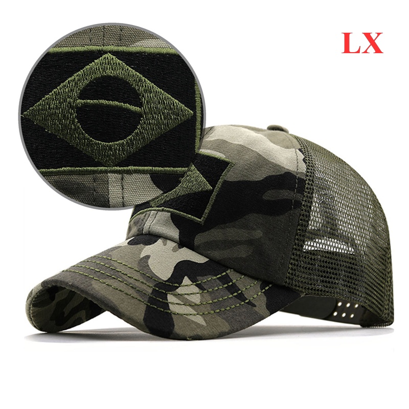 LX Camuflagem Do Exército Bonés De Baseball Masculino Bandeira Brasil Bordados Moda Chapéu ...
