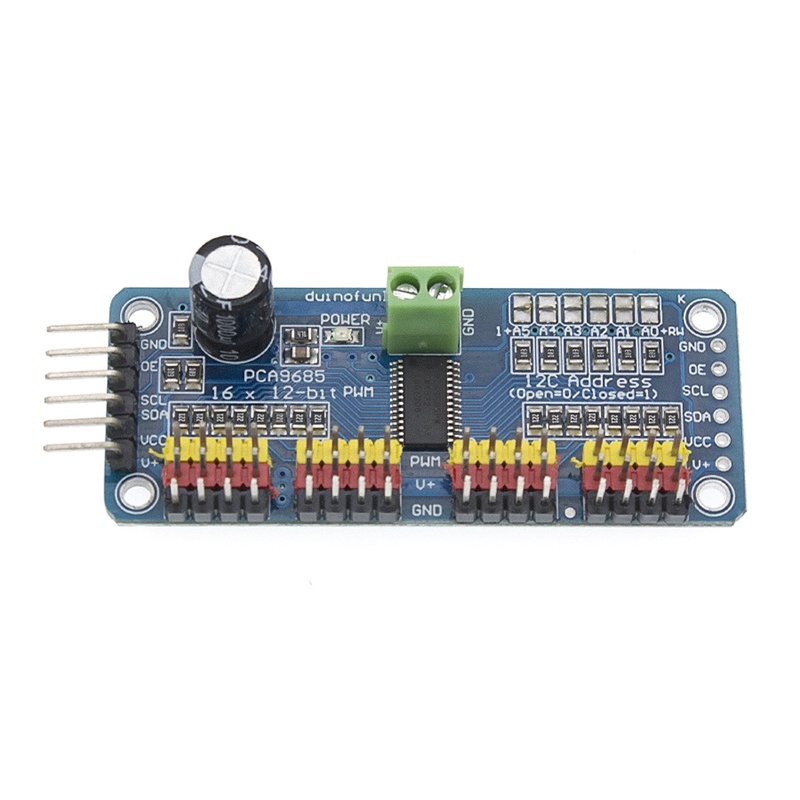 16 Canais 12 Bits PWM/servo Driver-I2C interface PCA9685 Módulo Raspberry pi shield | Shopee Brasil