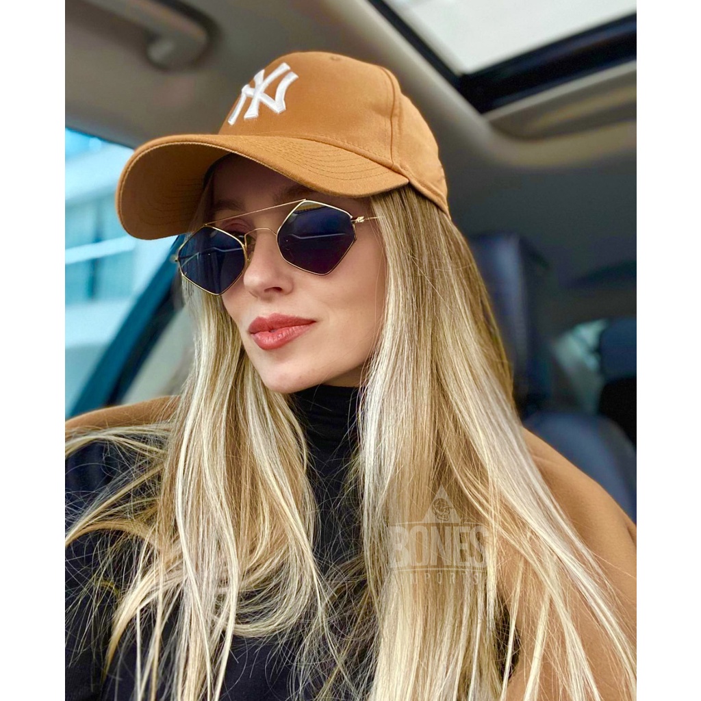 Boné Aba Curva Feminino e Masculino NY New York Unissex Todas as Cores ...