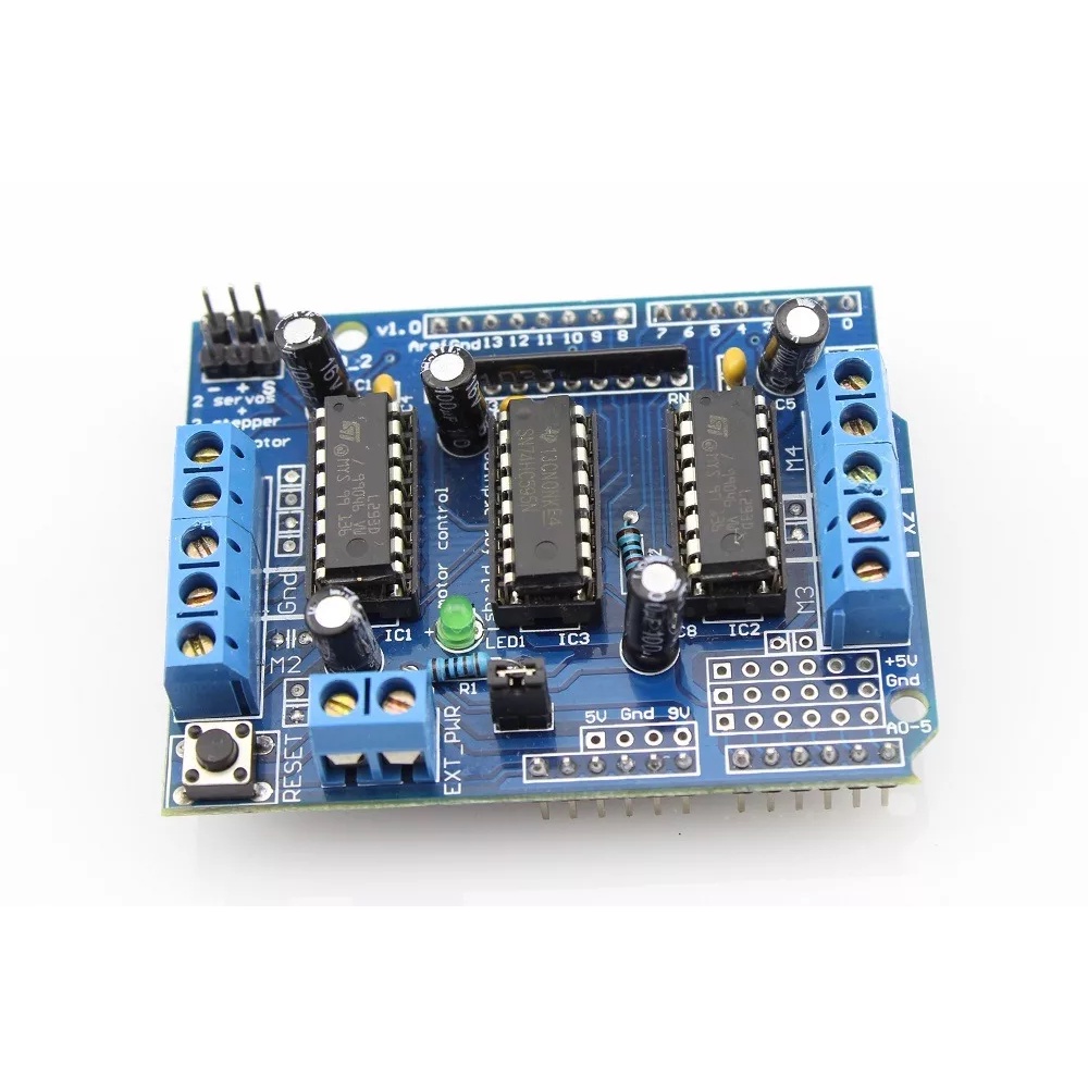 Motor Shield L293d Dupla Driver Ponte H Para Arduino - Faz a Boa!