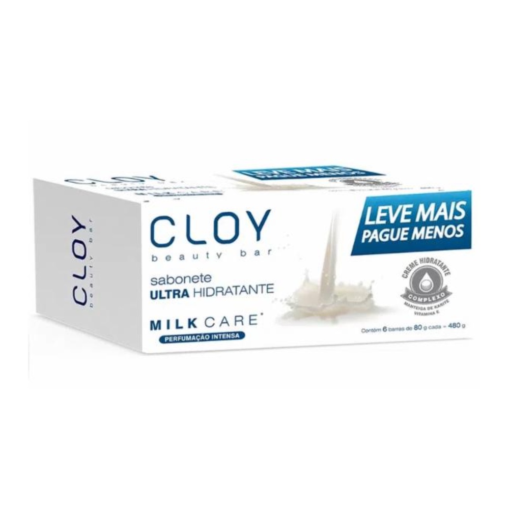 Kit Sabonete Cloy 6Un 80G Milk Care | Shopee Brasil