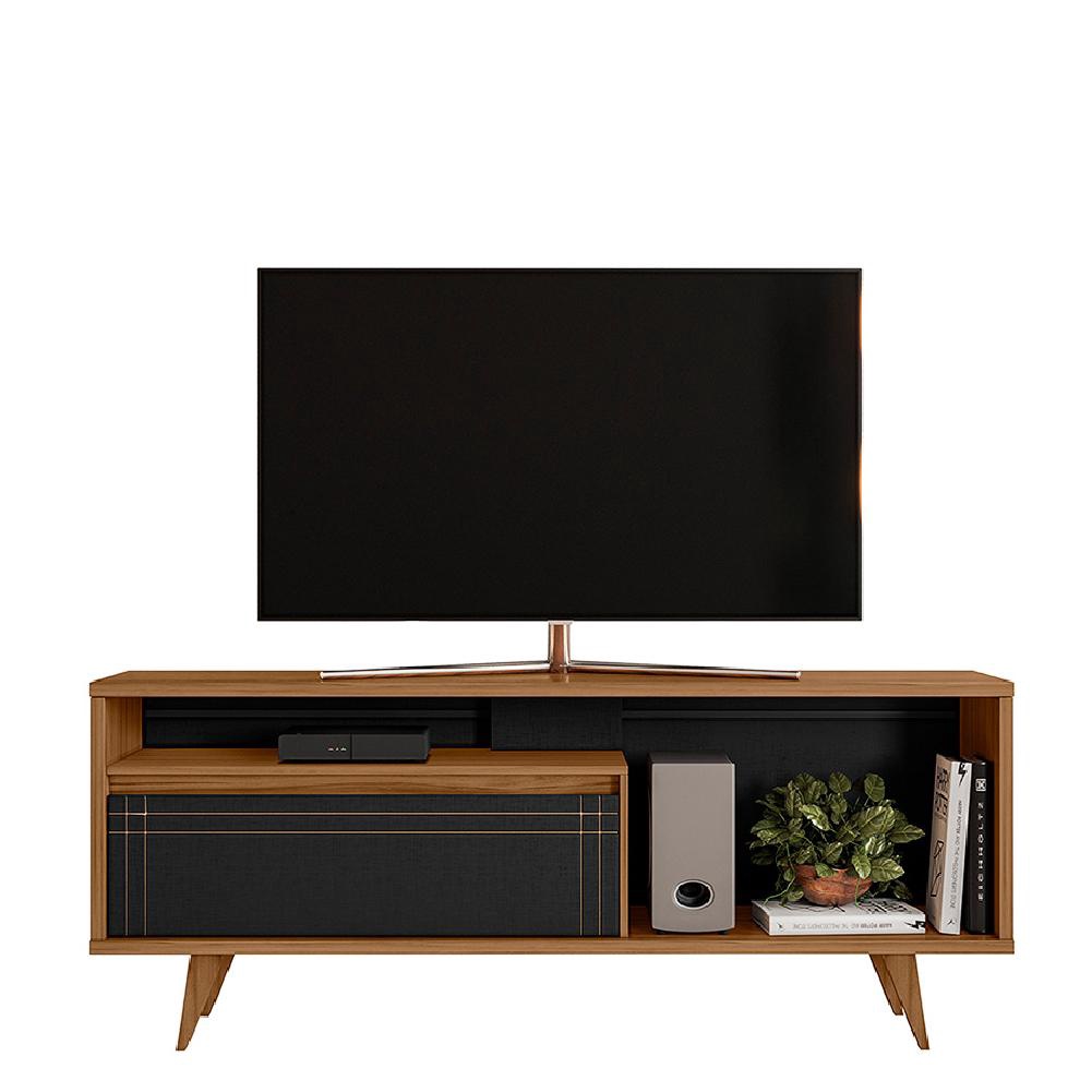 Rack Bancada para TV até 60 polegadas NT 1315 Freijó / Preto | Shopee Brasil