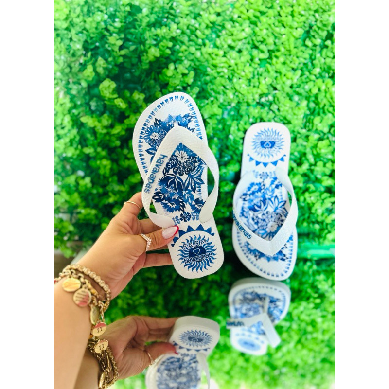 Chinelo tipo Farm azulejo | Shopee Brasil