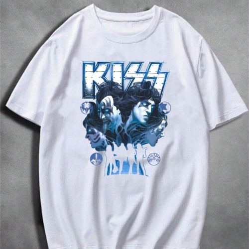 Camiseta Kiss Azul Unissex 100% Algodão Streetwear Lançamento | Shopee ...