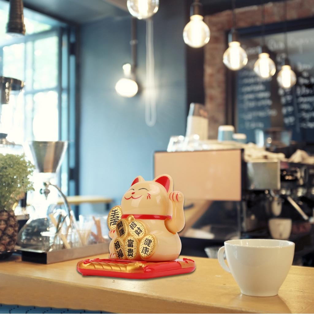 Hyhyhy DAUZ Waving Lucky Cat Small Auspicious Symbols Bring Prosperity ...