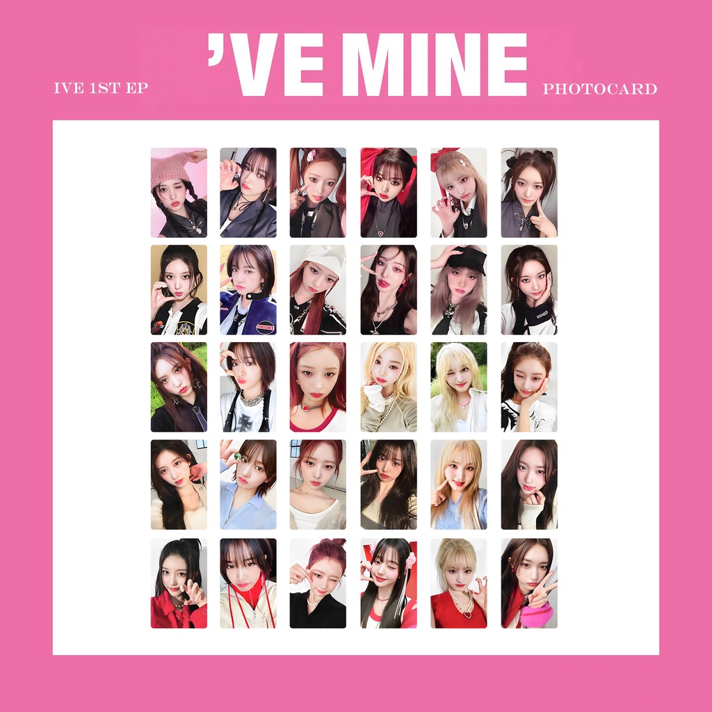 6pcs/set IVE 1a EP I'VE MINE Photocards Edição Especial Cartões Lomo ...