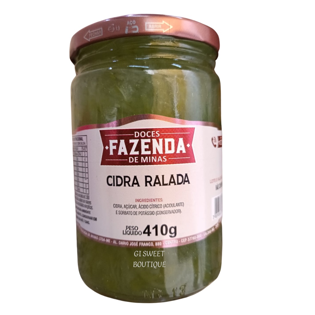 Doce de Cidra Ralada Fazenda de Minas 410G | Shopee Brasil