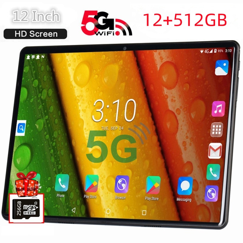 2023 Android 12.0 Tablet Dual SIM 12 Polegadas Dez Core 5G/2.4G WiFi PC ...