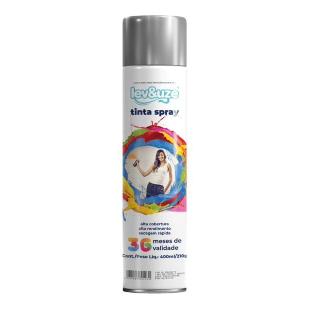 SPRAY METALICO CROMADA 400ml - LEV&UZE | Shopee Brasil