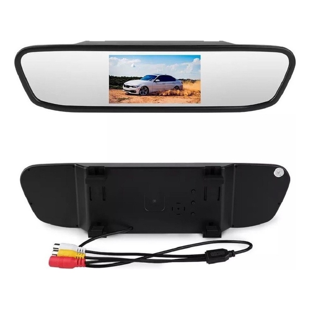 Espelho Retrovisor Interno Sobrepor Tela Lcd Monitor 4.3 | Shopee Brasil