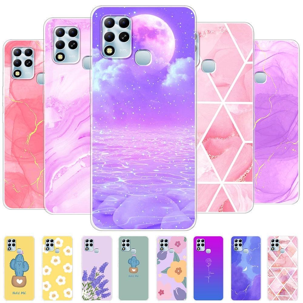 Infinix Hot 11 X689F G37 Estojos De Silicone Transparente Flor Macia ...