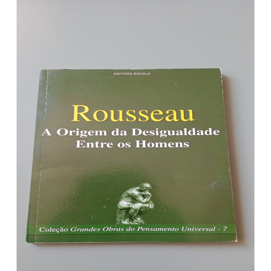 A Origem da Desigualdade Entre os Homens autor Rousseau | Shopee Brasil