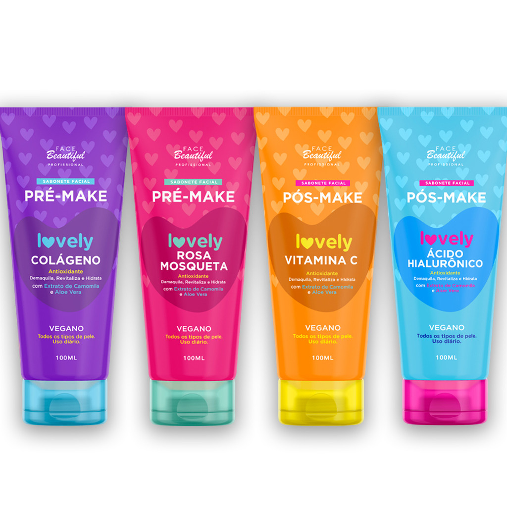Sabonete Facial Pré e Pós-Make Lovely by Face Beautiful | Shopee Brasil