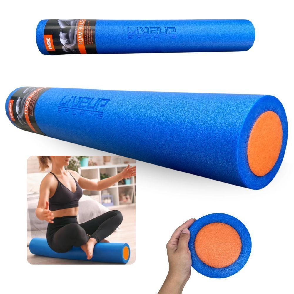Rolo para Exercícios Alongamento e Equilíbrio 90cm Pilates Yoga Liveup ...