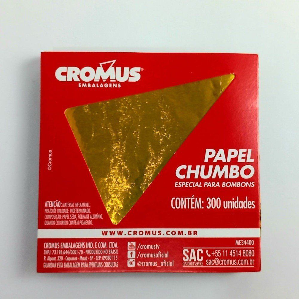 Papel Chumbo Amarelo 12Cm X 11,8Cm 300 Unidades Cromus | Shopee Brasil