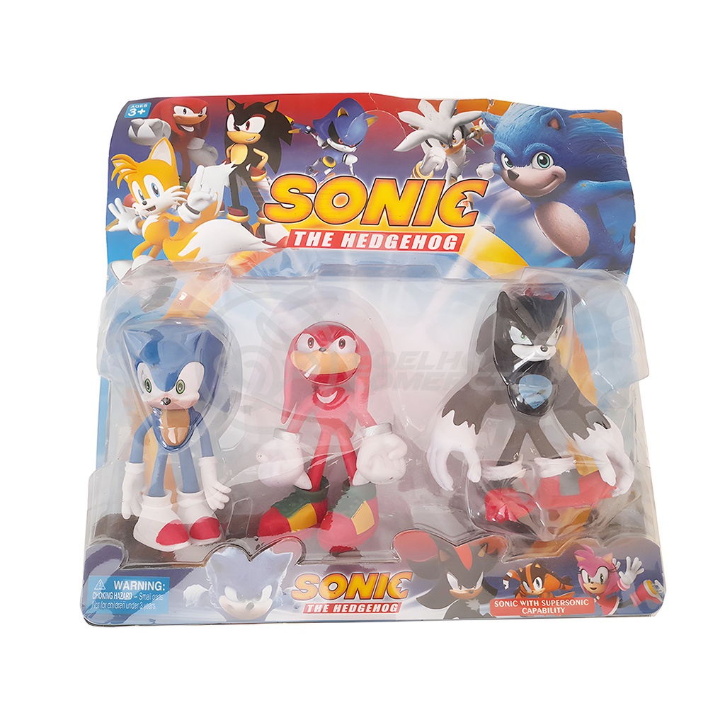 Cartela com Sonic Knuckles e Werehog 3 Brinquedos Miniaturas ...