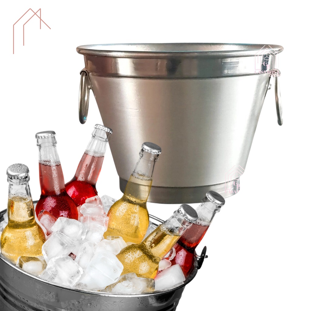 Balde De Gelo Inox 6,5L Para Bebidas Cerveja Champanhe e Vinho | Shopee ...