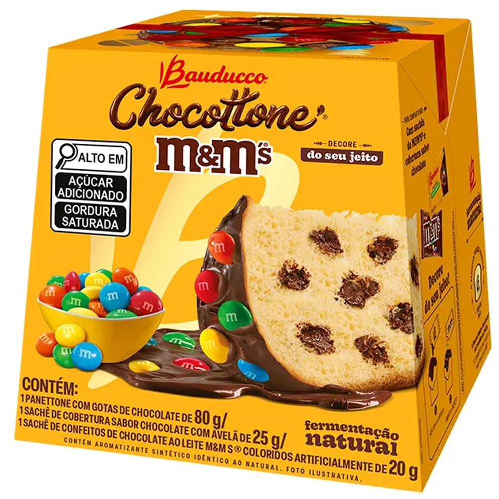 Kit Natal 12 Ou 24 Mini Panetone Bauducco 80g Gotas De Chocolate Ou