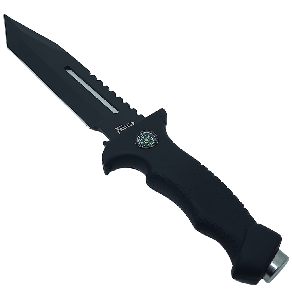 Faca Tatica Militar Sobrevivencia Camping preta com bainha | Shopee Brasil