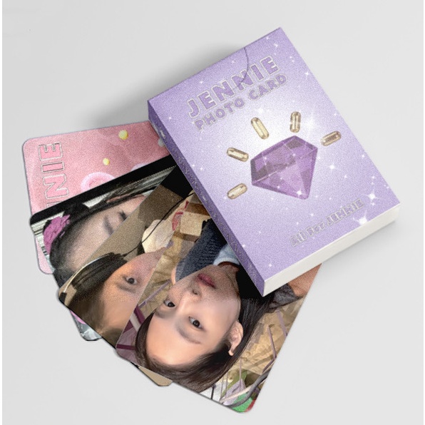 50-55pcs/box BP Cartões Holográficos A Laser Lomo JISOO LISA ROSE ...