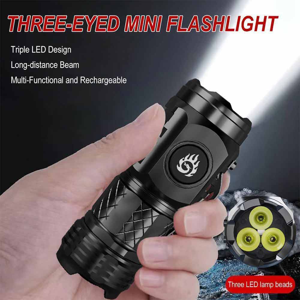 Mini Strong Light Flashlight Super Power Waterproof Charging Flashlight ...
