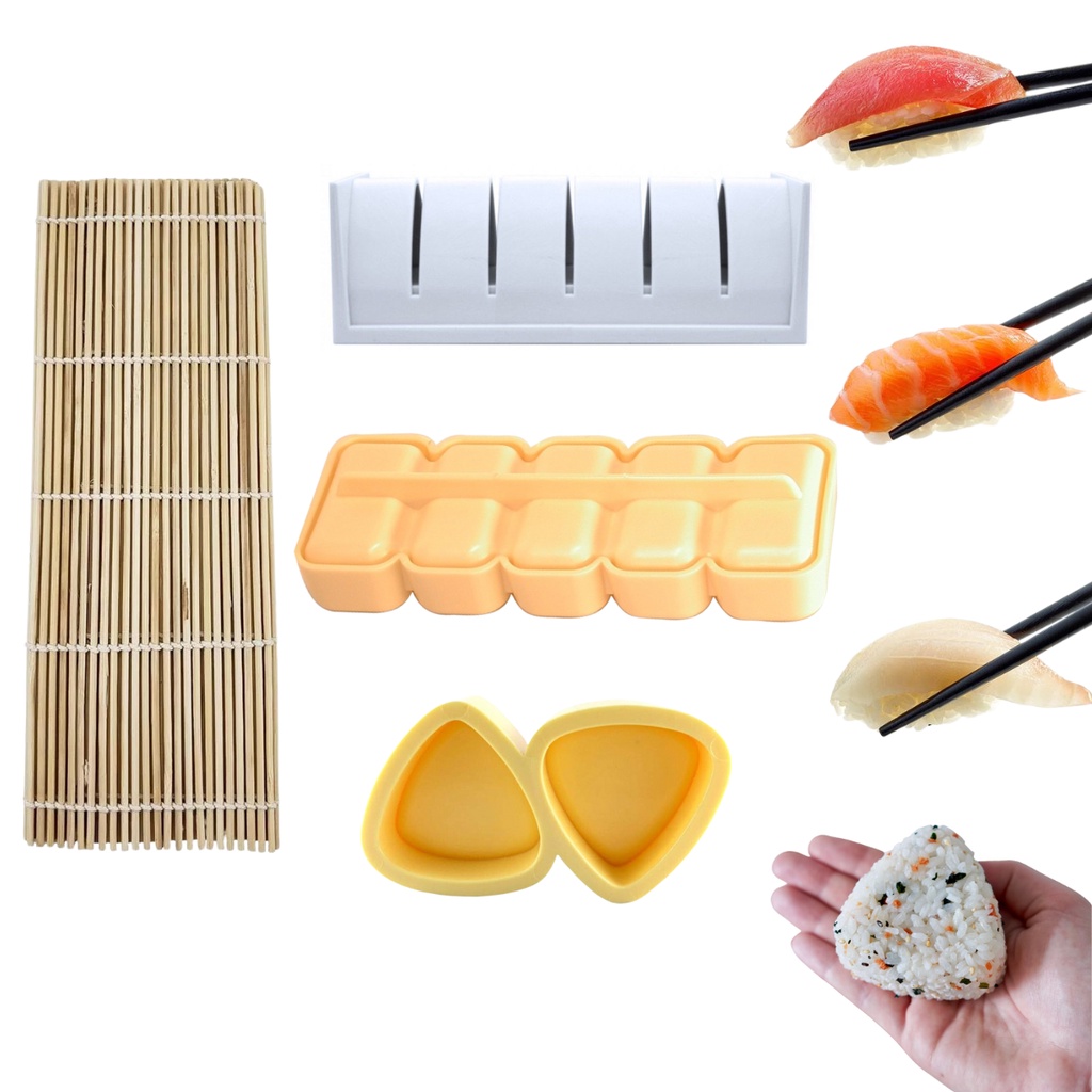 Kit 3 Formas Sushiman Molde fazer Sushi Em Casa Esteira Comida Japonesa ...